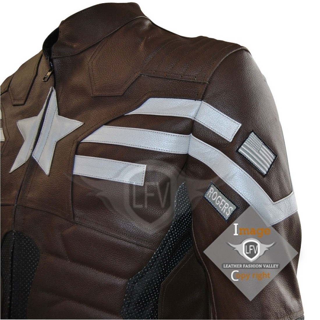 Captain America The Winter Soldier Stealth Strike Leather jacket (Dark ...